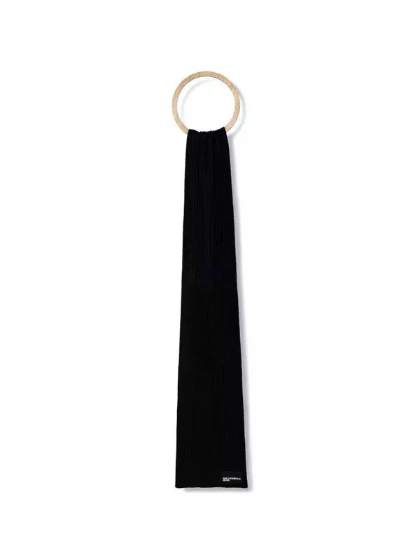 Karl Lagerfeld Ribbed Scarf - Black