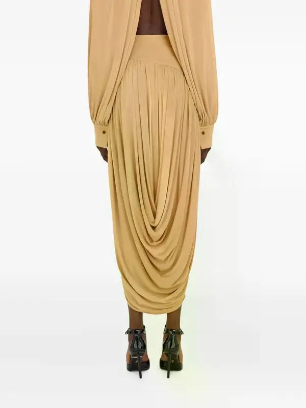 FERRAGAMO Skirt With Basque Waist Detail - Neutrals