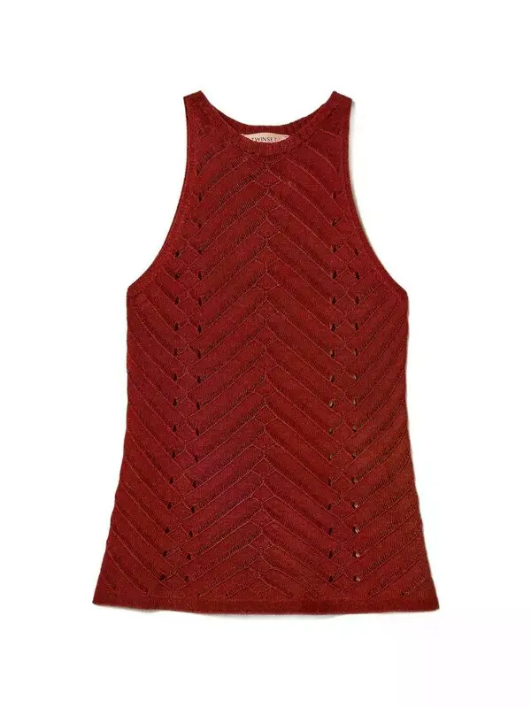 TWINSET Openwork Knit Tank Top