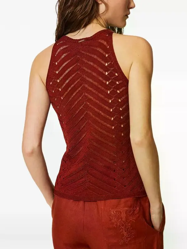 TWINSET Openwork Knit Tank Top