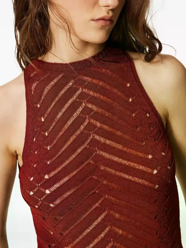 TWINSET Openwork Knit Tank Top
