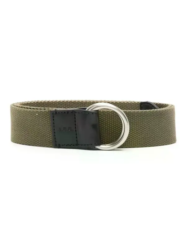 A.p.c. Logo-debossed Belt - Green