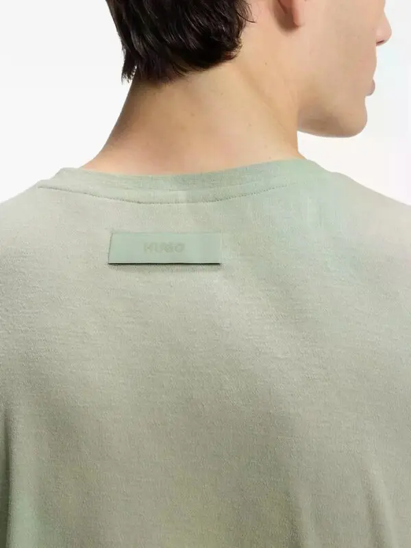 Hugo Slub-interlock T-shirt In A Slim Fit