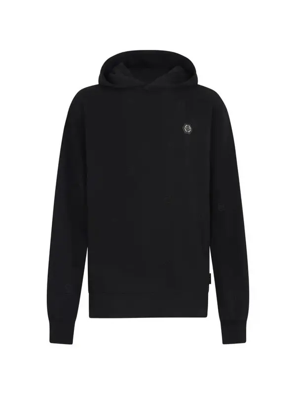Philipp Plein Monogram Embroidered Hoodie