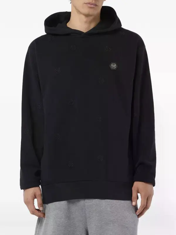 Philipp Plein Monogram Embroidered Hoodie