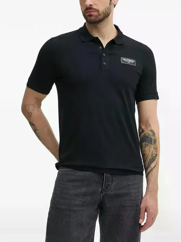 Karl Lagerfeld Logo-patch Polo Shirt