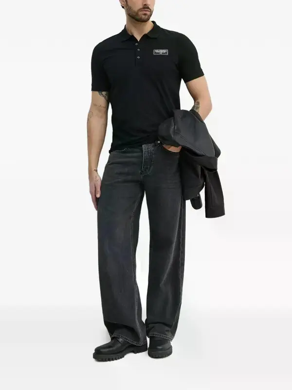 Karl Lagerfeld Logo-patch Polo Shirt