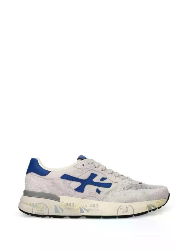 Premiata Mick 0.1 Suede-appliqué Sneakers - Grey