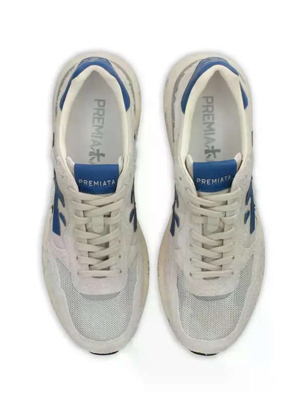 Premiata Mick 0.1 Suede-appliqué Sneakers - Grey