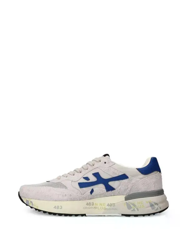 Premiata Mick 0.1 Suede-appliqué Sneakers - Grey
