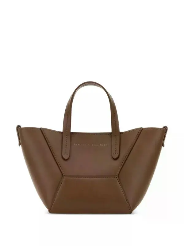 Brunello Cucinelli Leather Tote Bag - Brown