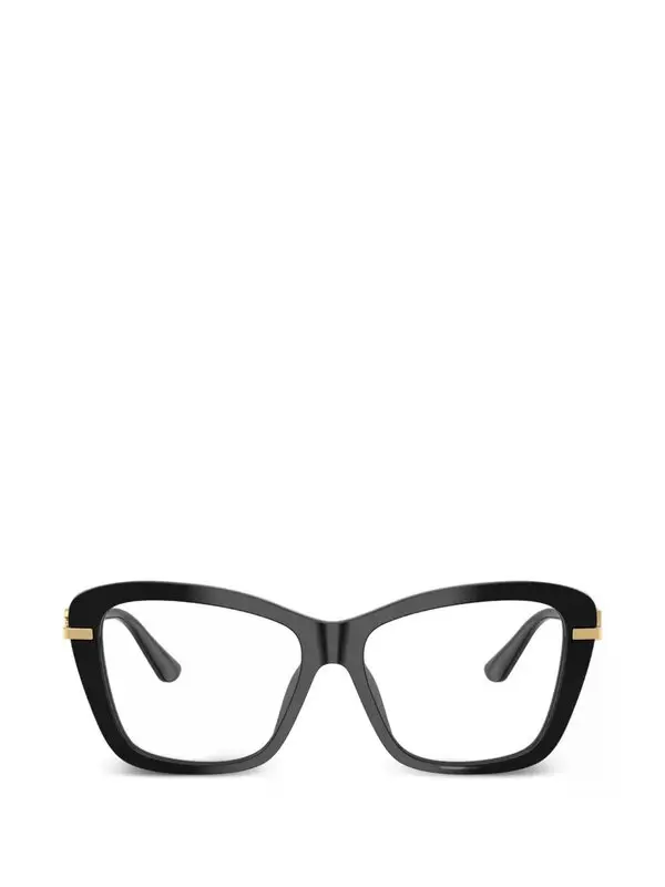 Dolce & Gabbana Logo Detail Eyeglasses - Black