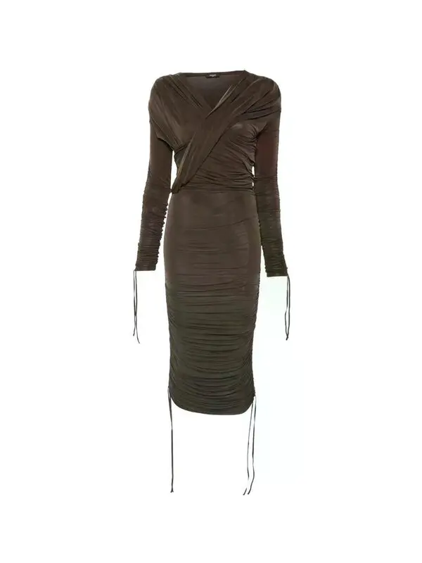 Balmain Draped Midi Dress