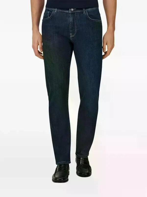 Boggi Milano Dark Wash Stretch Cotton Jeans