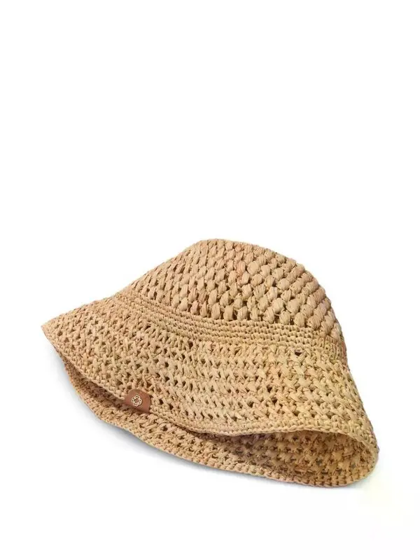 Maje Raffia Bucket Hat - Neutrals