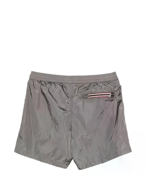 Moncler Mare Logo-patch Swim Shorts - Grey