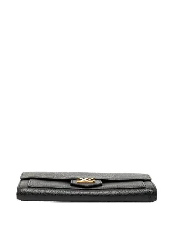 LOUIS VUITTON 2015 Leather Lockme Wallet Long Wallets