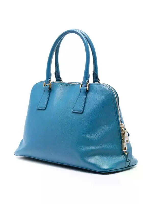 Prada Medium Saffiano Lux Promenade Satchel - Blue