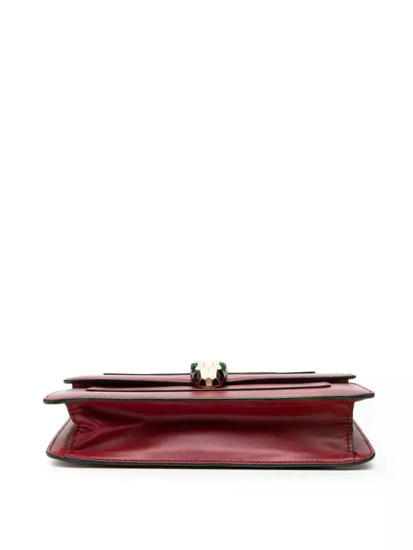 BVLGARI 2015-2020 Leather Serpenti Forever Crossbody Bag - Red