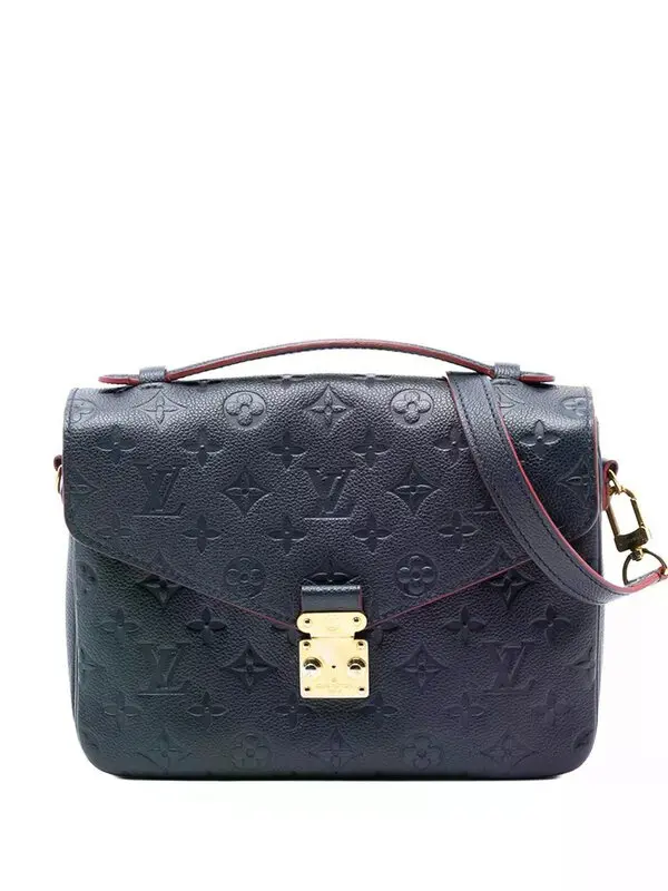 LOUIS VUITTON 2018 Monogram Empreinte Pochette Metis Satchel - Blue