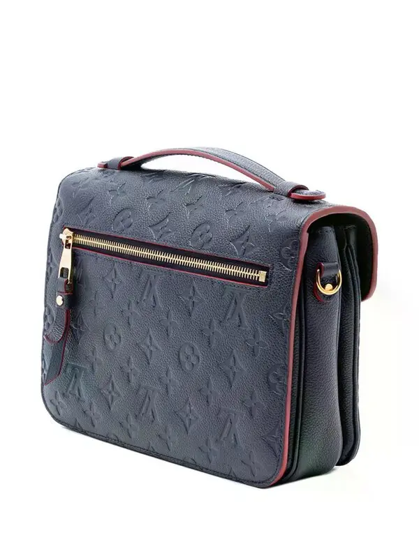 LOUIS VUITTON 2018 Monogram Empreinte Pochette Metis Satchel - Blue