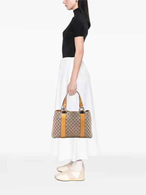 Gucci 2016-2026 Gg Canvas Bamboo Libeccio Tote Bag