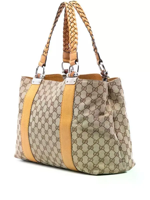 Gucci 2016-2026 Gg Canvas Bamboo Libeccio Tote Bag