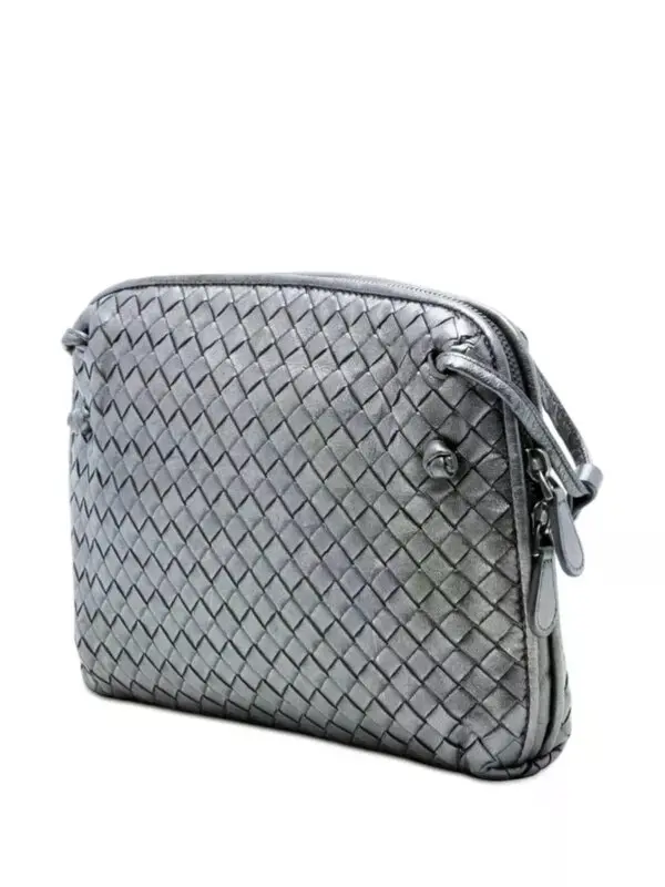 Bottega Veneta 2012-2025 Metallic Nappa Intrecciato Nodini Crossbody Bag