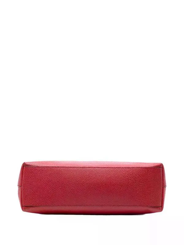 Gucci Leather Bamboo Tassel Satchel - Red
