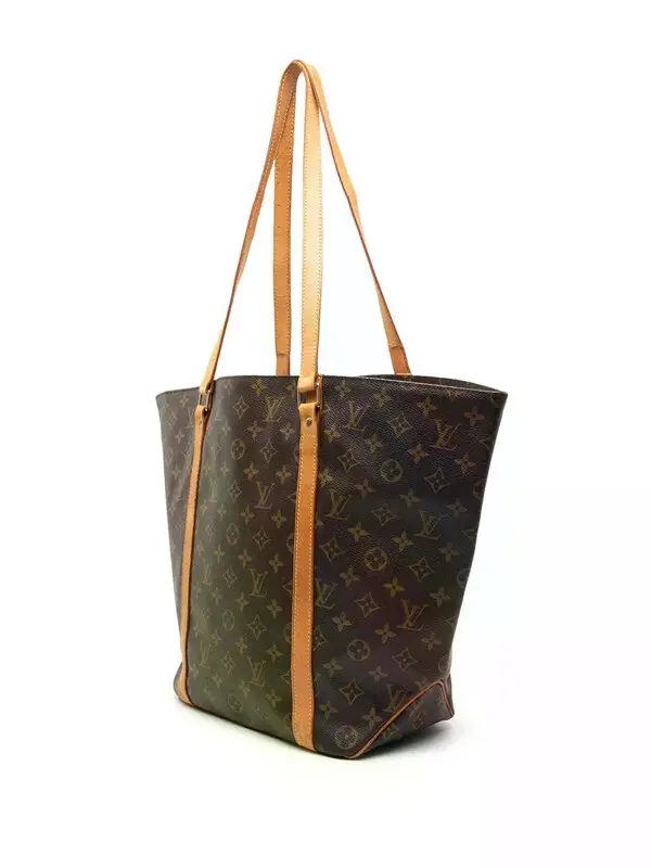 LOUIS VUITTON 2001 Monogram Sac Shopping Tote Bag - Brown