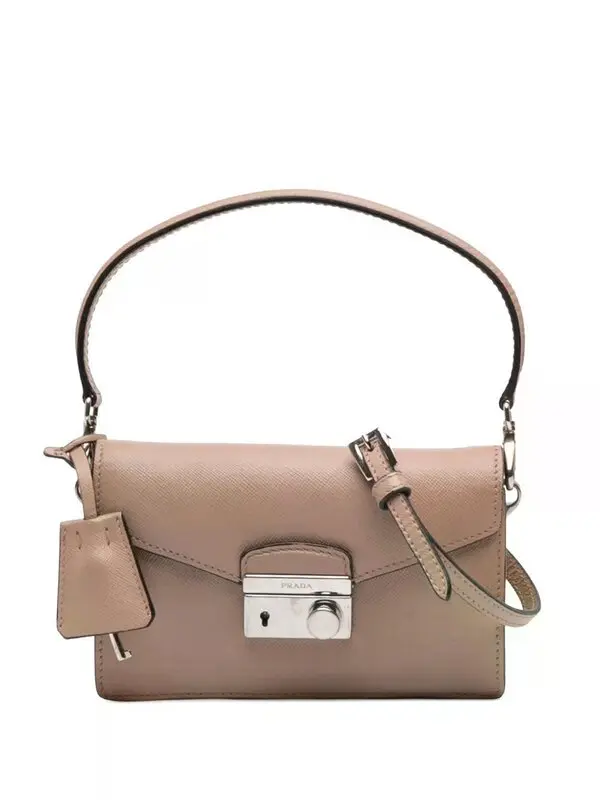 Prada Mini Saffiano Lux Sound Lock Satchel