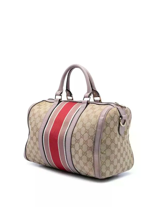 Gucci Gg Canvas Web Joy Boston Bag - Neutrals