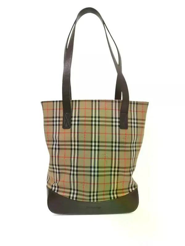 Burberry Haymarket Check Canvas Tote Bag - Neutrals