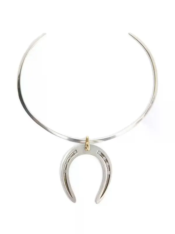Isabel Marant Horseshoe-pendant Choker - Silver