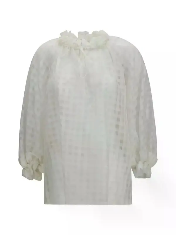 SARA ROKA Amabel Check Blouse