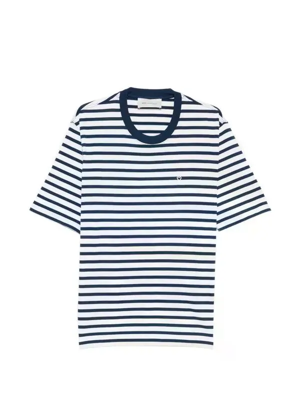 AMI Paris Marinière De Coeur Striped T-shirt - Blue
