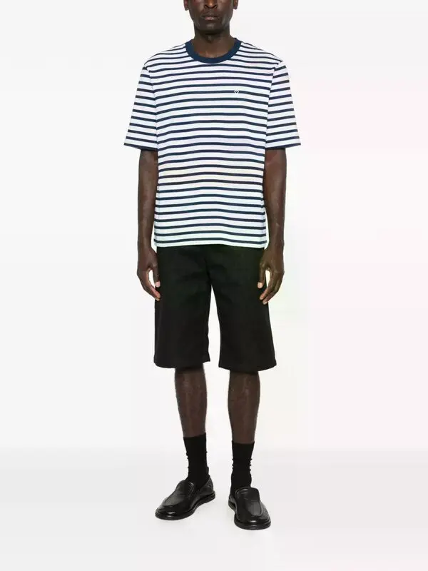 AMI Paris Marinière De Coeur Striped T-shirt - Blue