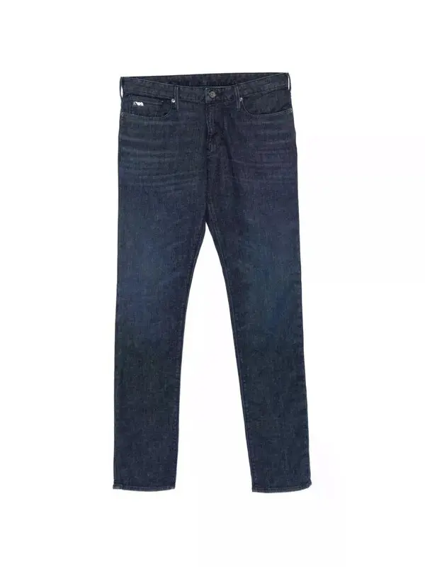 Emporio Armani Logo-plaque Jeans - Blue