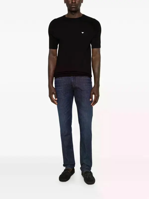 Emporio Armani Logo-plaque Jeans - Blue