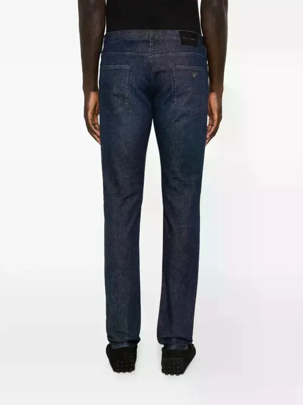 Emporio Armani Logo-plaque Jeans - Blue
