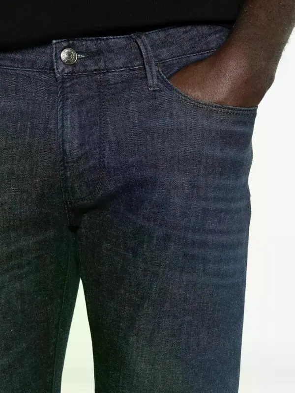 Emporio Armani Logo-plaque Jeans - Blue