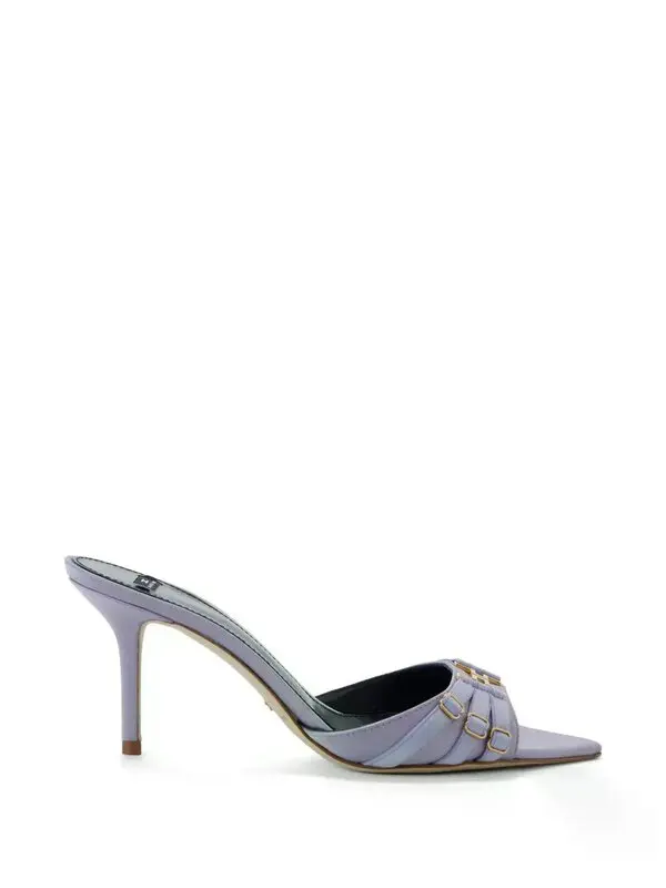 Elisabetta Franchi Leather Mules With Straps