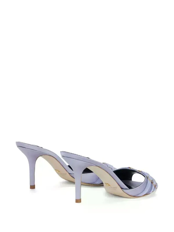 Elisabetta Franchi Leather Mules With Straps