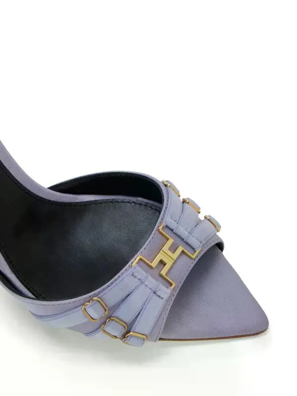 Elisabetta Franchi Leather Mules With Straps