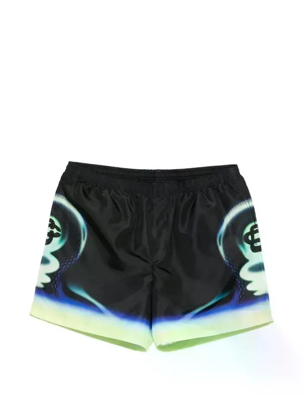 Casablanca Graphic-print Swim Shorts - Black