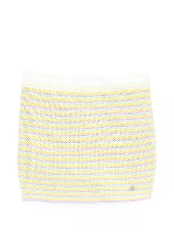 Casablanca Striped Mini Skirt - Yellow