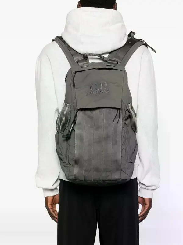 C.P. COMPANY Mixed Material Backpack - Grey