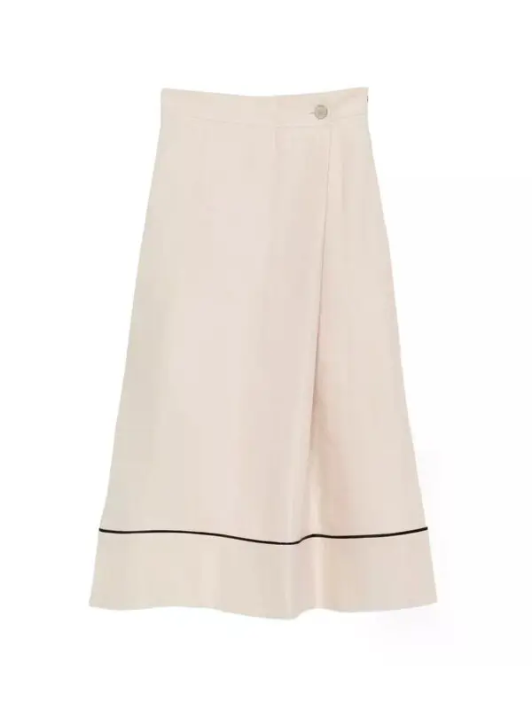 Agnona Contrast-trim Midi Skirt