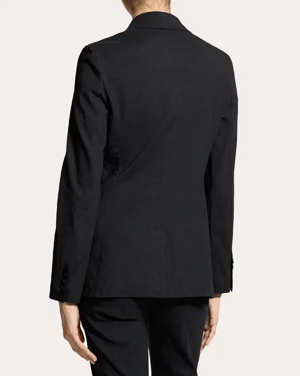 Theory Linen-blend Blazer - Black