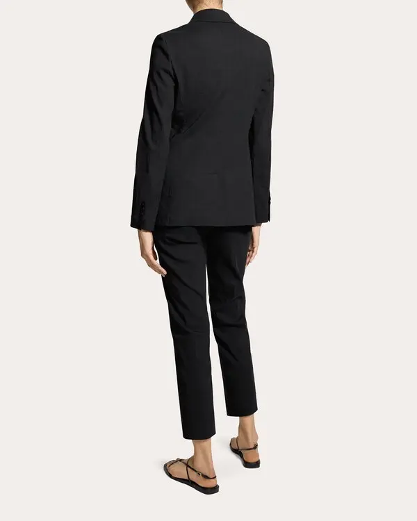 Theory Linen-blend Blazer - Black